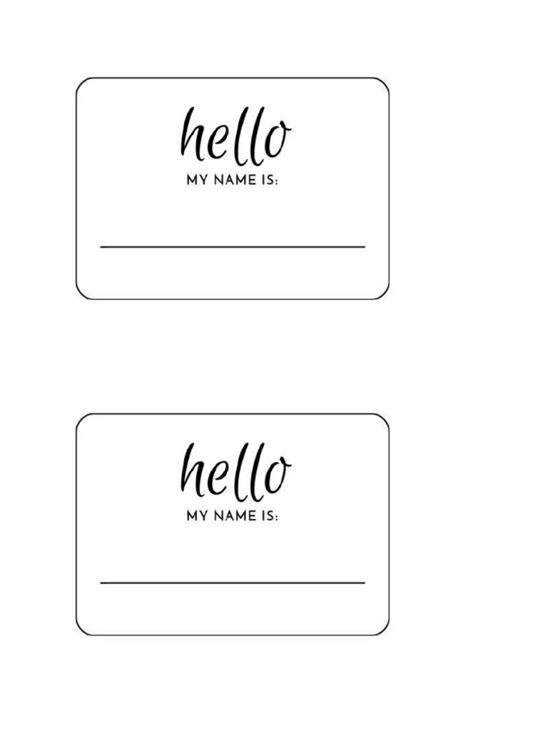 Name Tag 1 | PDF