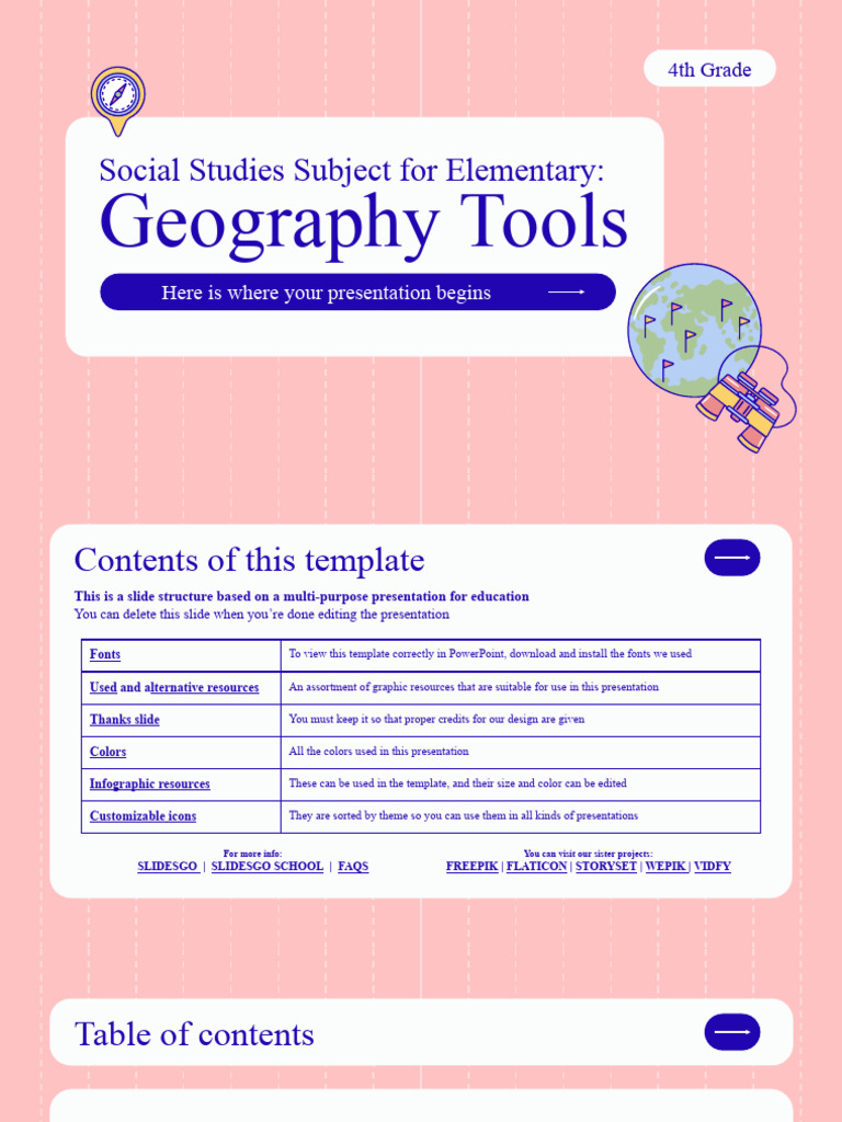 4th Grade Geography Tools Presentation | PDF | Planets | Mercury (Planet)