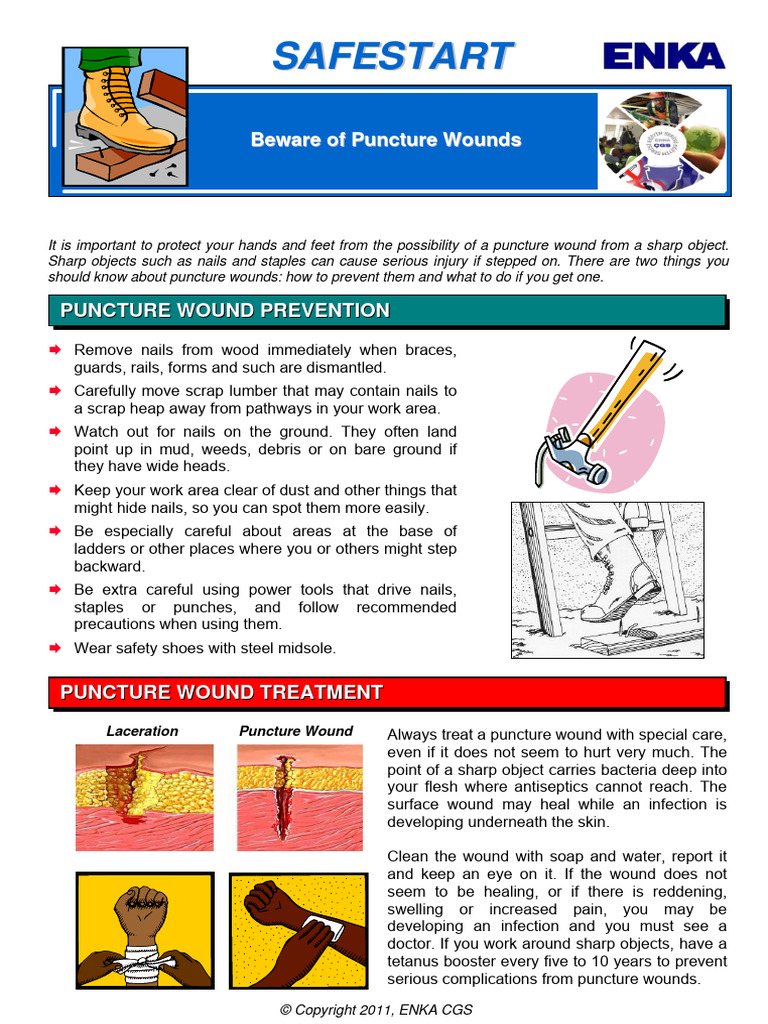 Beware of Puncture Wounds | PDF | Wound | Clinical Medicine
