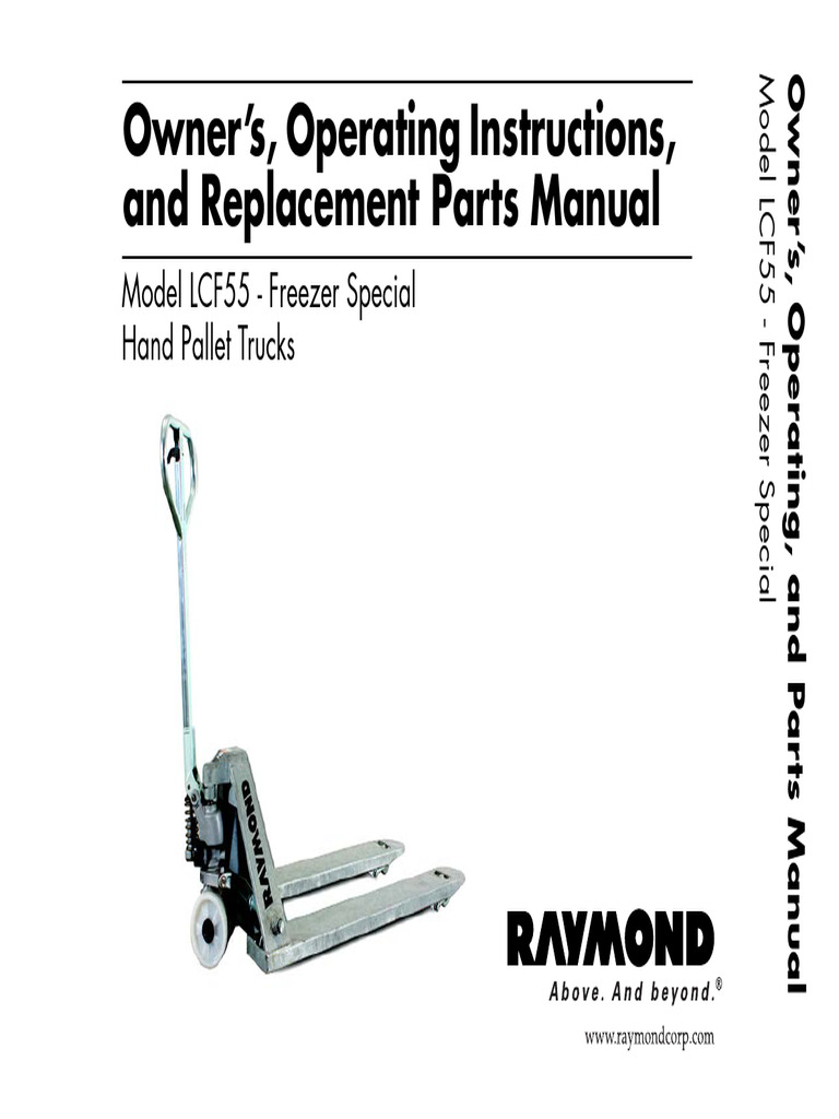 LCF55 Freezer Pallet Truck Manual | PDF | Forklift | Elevator