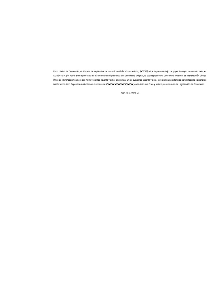 Legalización de DPI Ejemplo | PDF