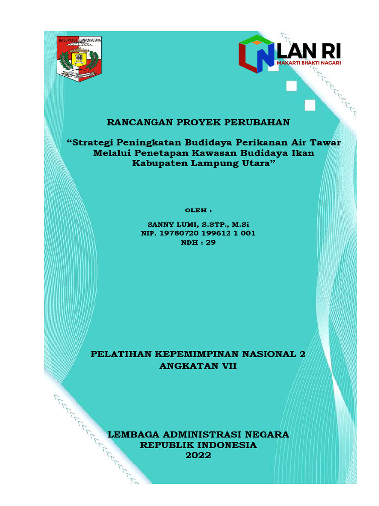 Materi Seminar Rancangan Proyek Perubahan-2 PKN II | PDF