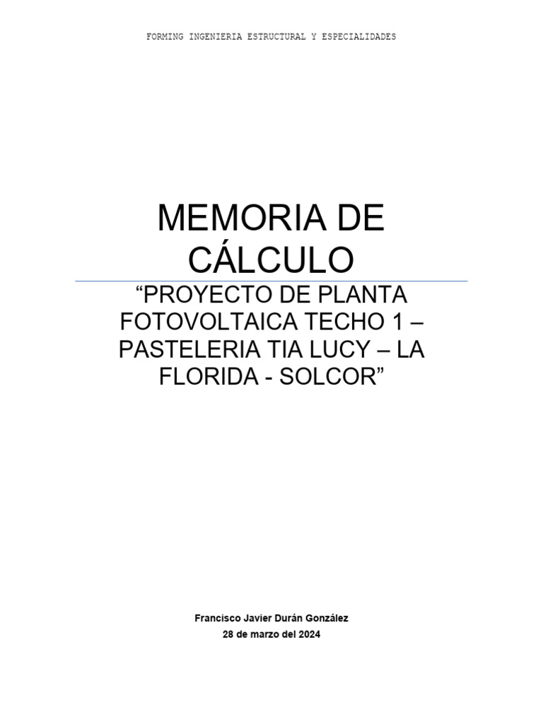 MC Techo 1 Tia Lucy Solcor V1 | Descargar gratis PDF | Ingeniería ...