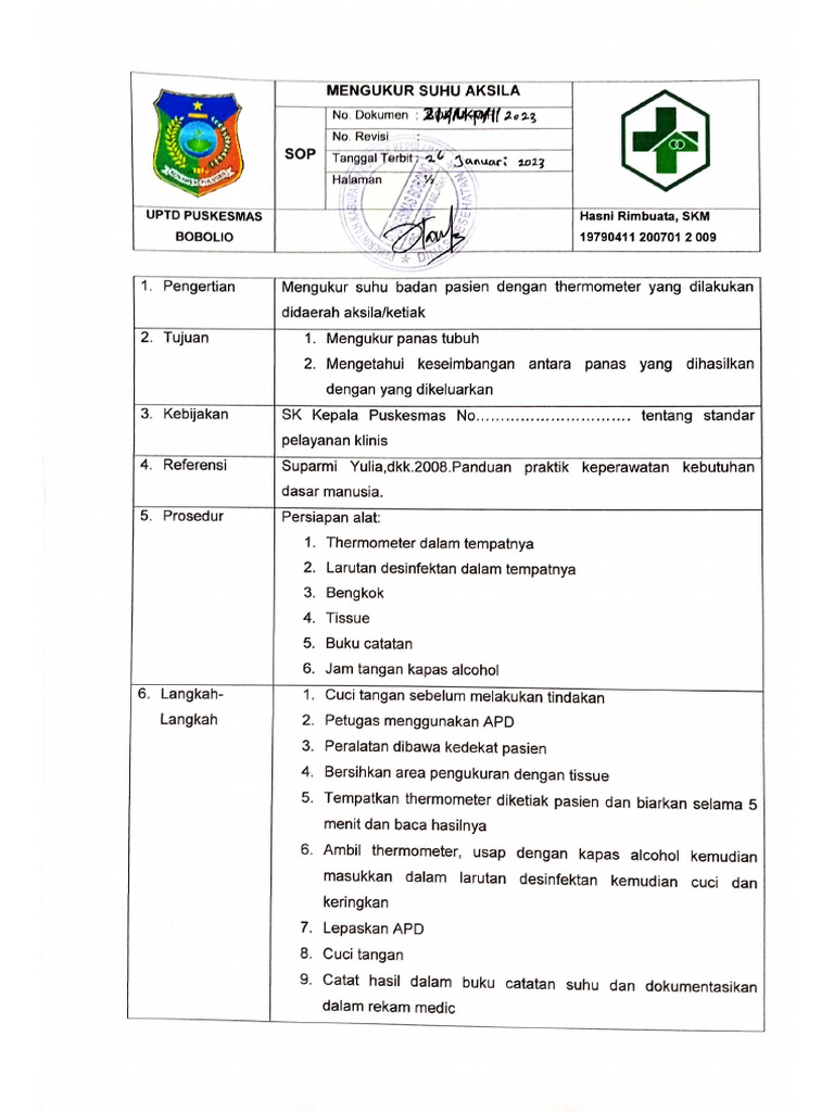 Pengukur Suhu Aksila | PDF