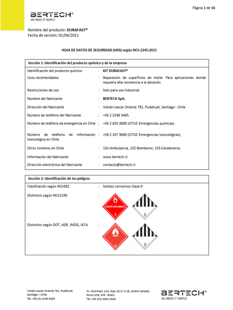 HDS-KIT-MX1-V03 - NCh2245-2015 v2021 | PDF | Agua | Dióxido de carbono