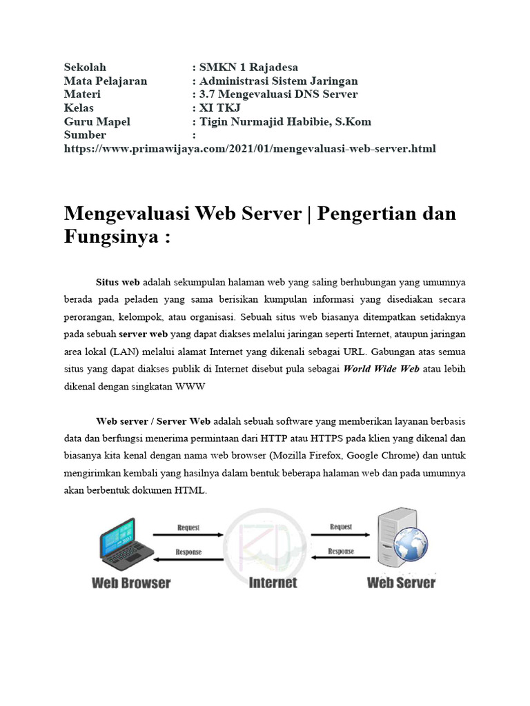 Mengevaluasi Web Server | PDF