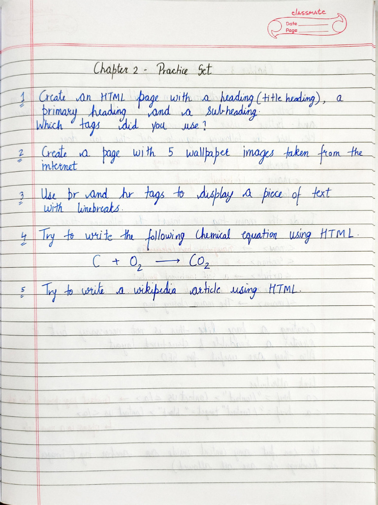 HTML Course Chapter 2 Practice | PDF