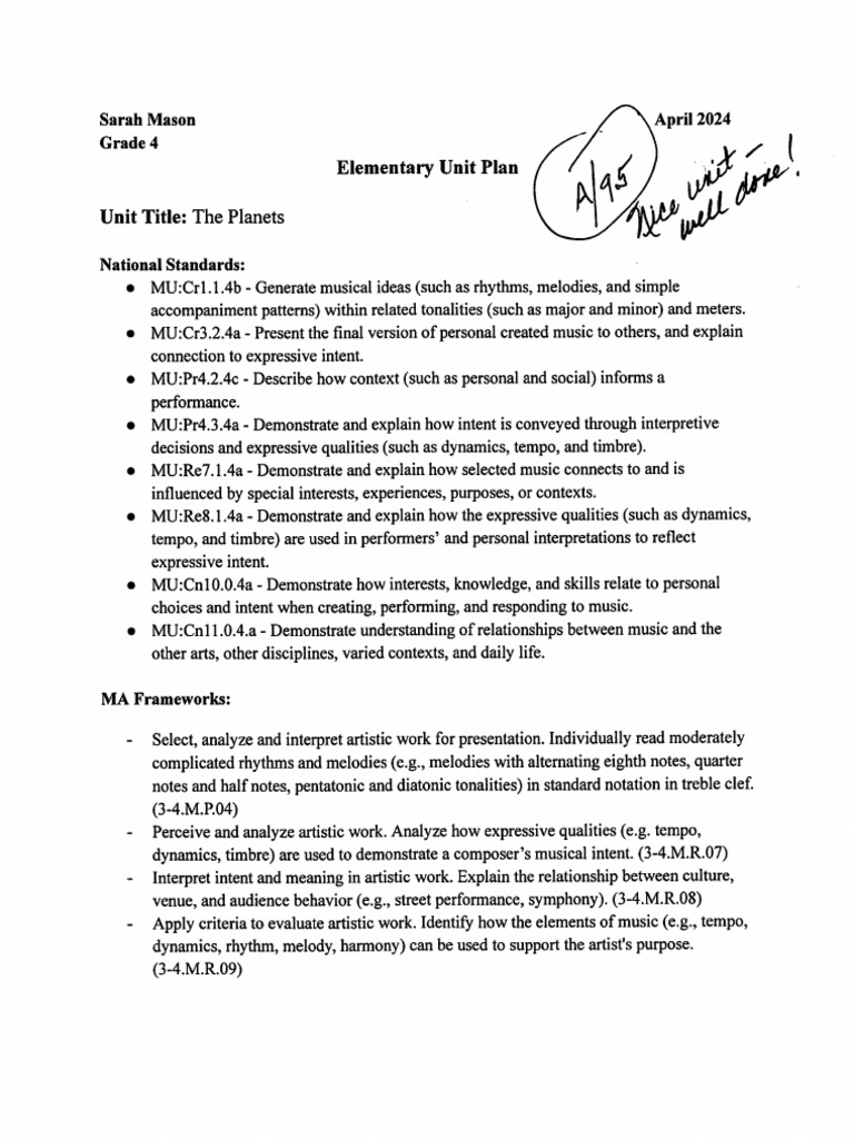 Sarah Unit Plan | PDF