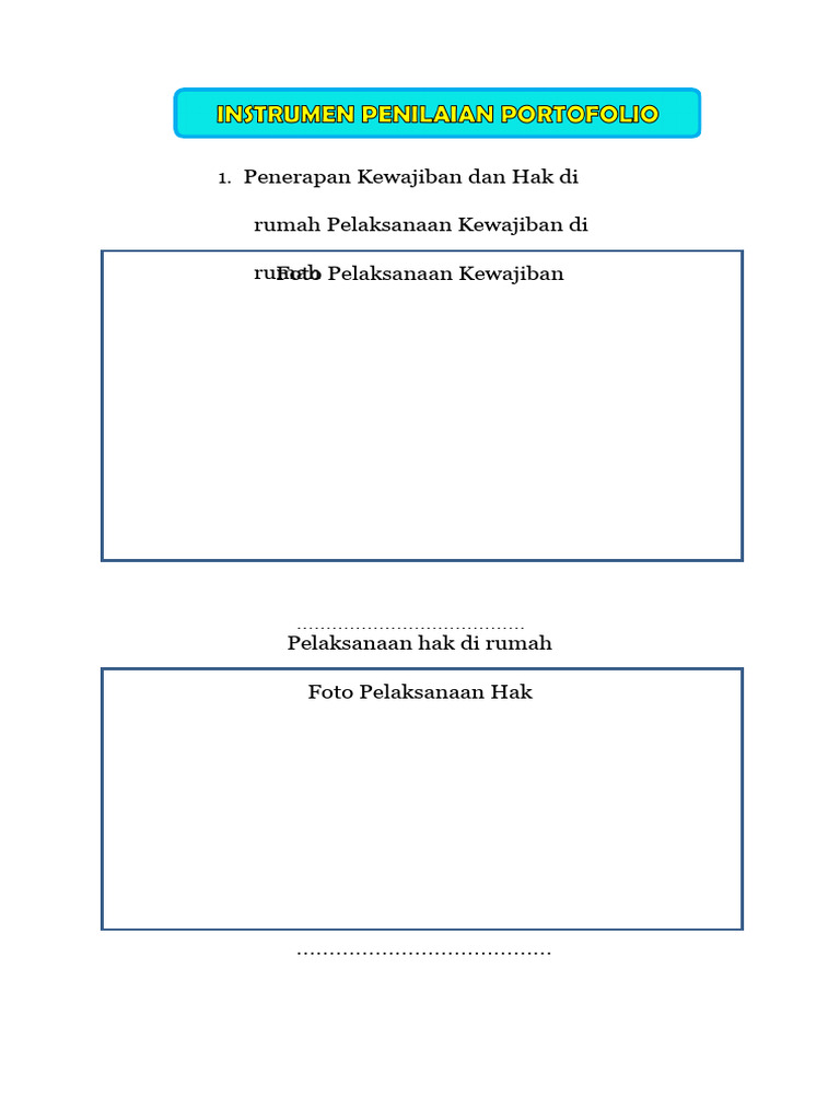 Instrumen Penilaian Portofolio Vi.c | PDF