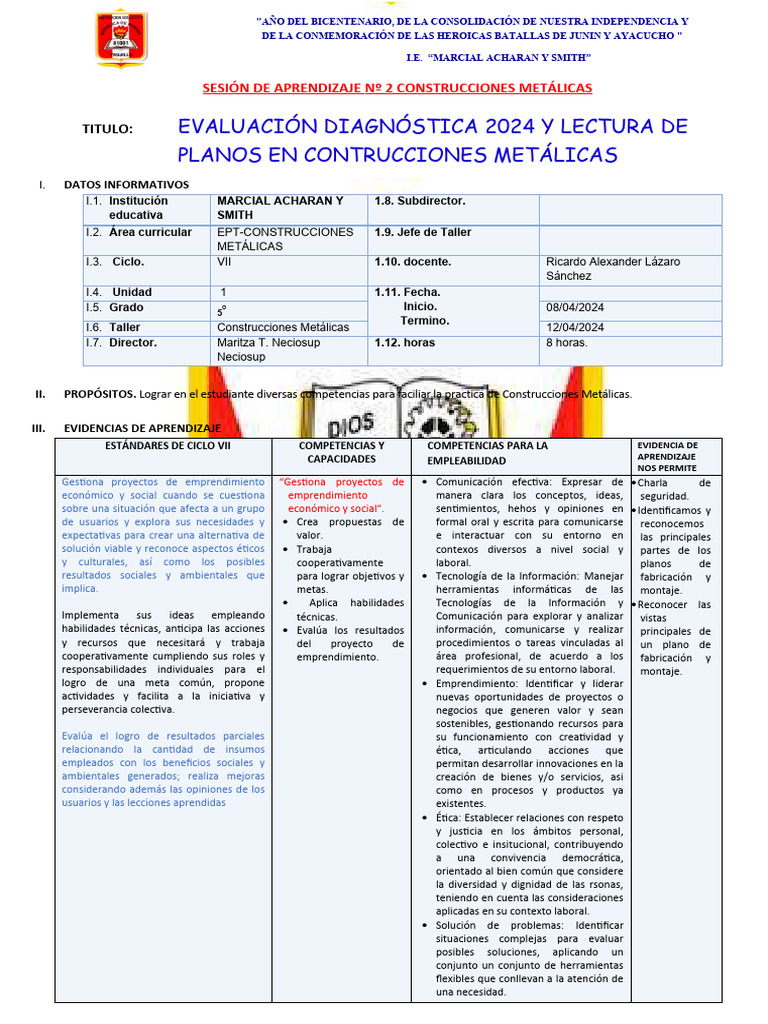 Sesion de Aprendizaje 2 | PDF | Iniciativa empresarial Sesion de Aprendizaje 2 | PDF | Iniciativa empresarial
