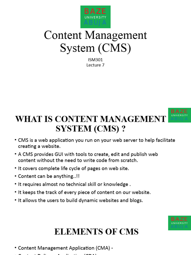 Lecture 6 - CMS | PDF | Websites | World Wide Web