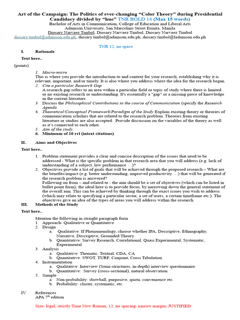 UPDATED FORMAT Topic Proposal | PDF | Qualitative Research ...