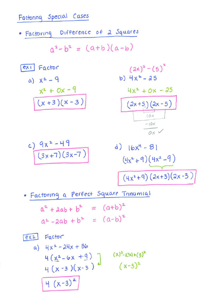 Factoring_Special_Cases | PDF