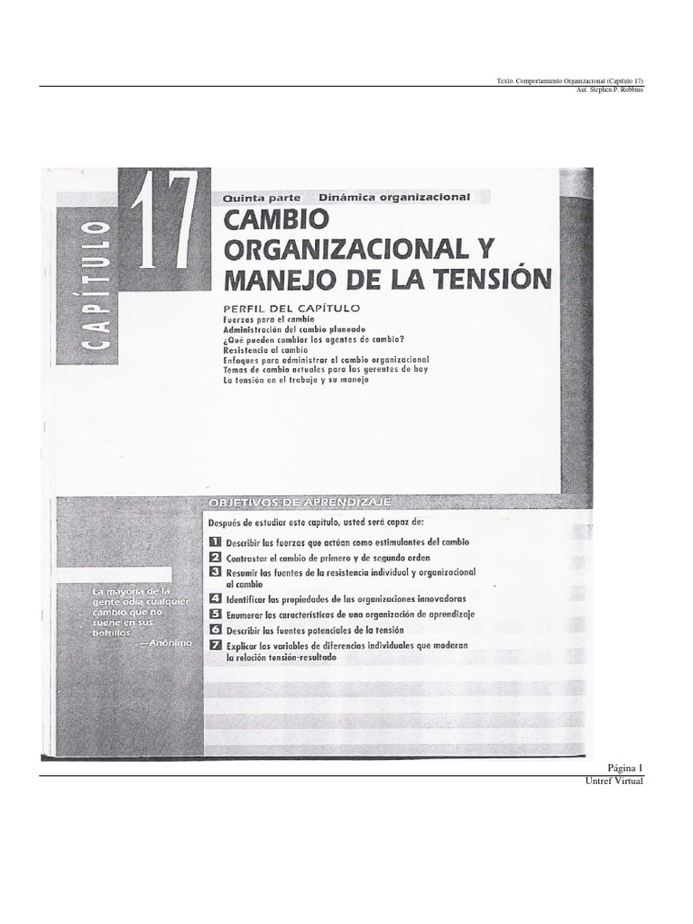Robbins-Comportamientoorganizacional Cap17 | PDF | Comportamiento organizacional | Comportamiento