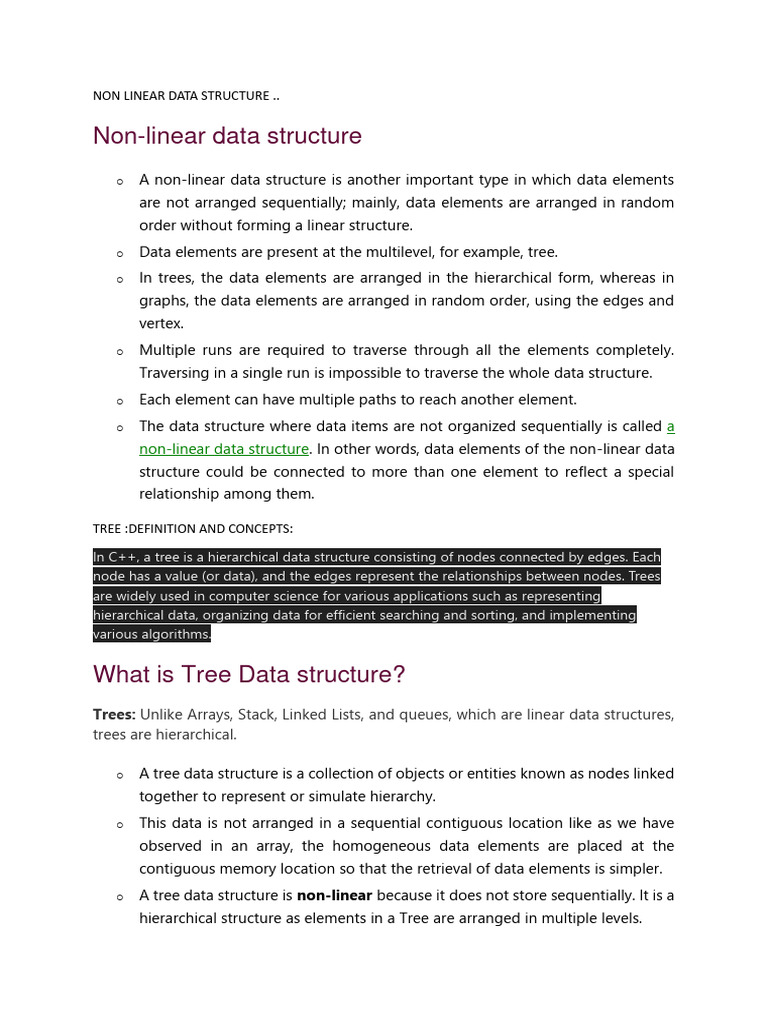 Unit 03 - Non Linear Data Structure | PDF | Algorithms And Data ... Unit 03 - Non Linear Data Structure | PDF | Algorithms And Data ...
