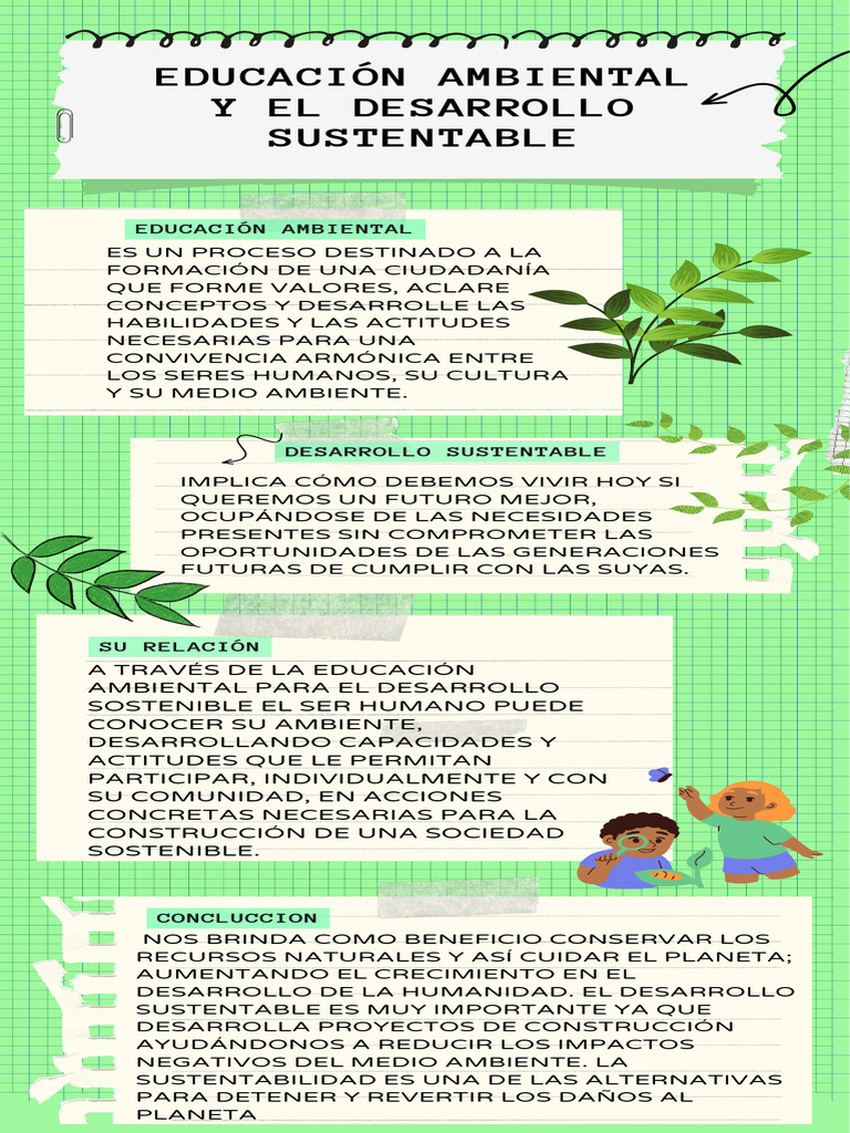 Infografia Educación Ambiental y Desarrollo Sustentable | PDF