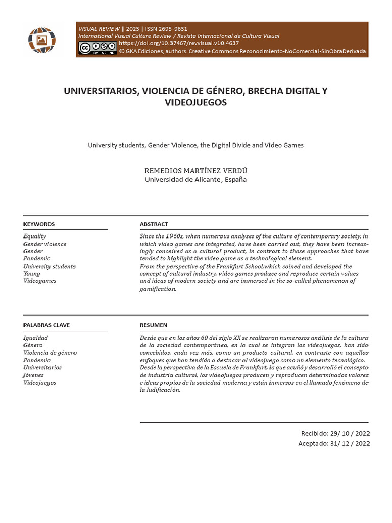 Visual m24 A3 | PDF | Videojuegos | Violencia