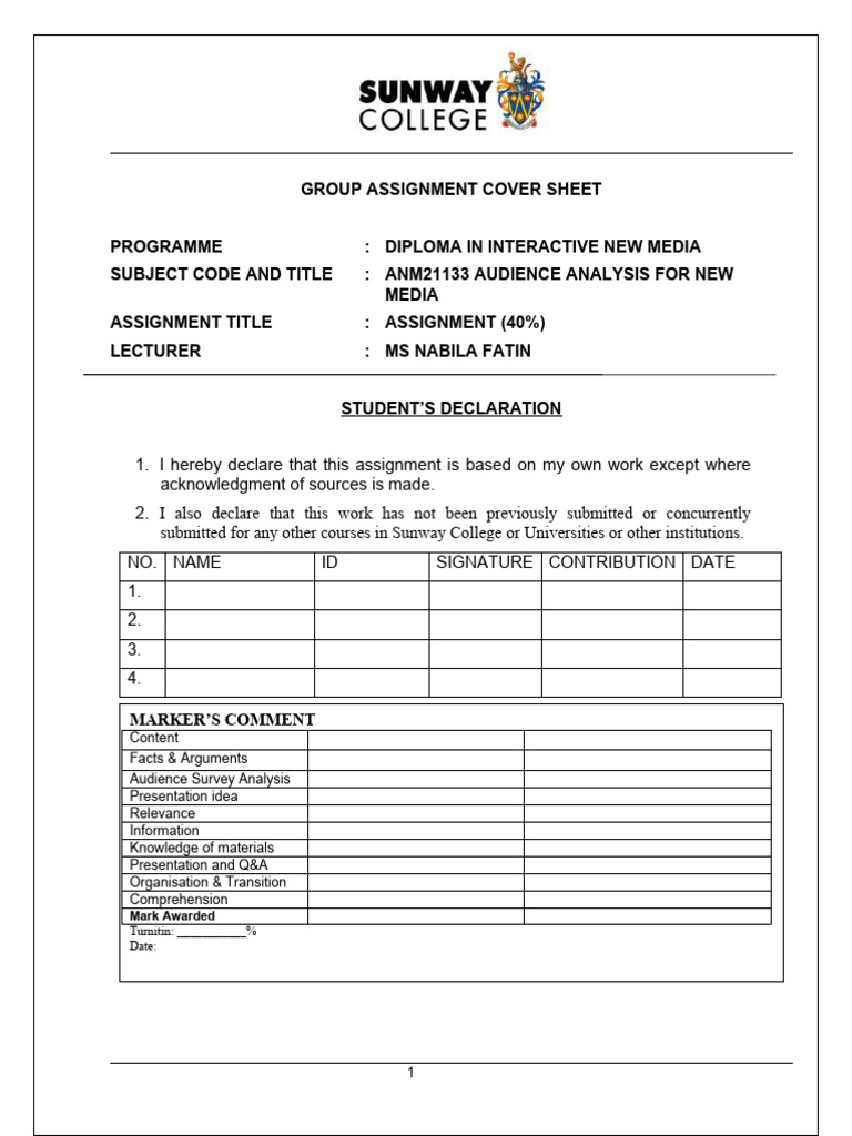 ANM2113 Assignment 40% | PDF | Argument | Thought