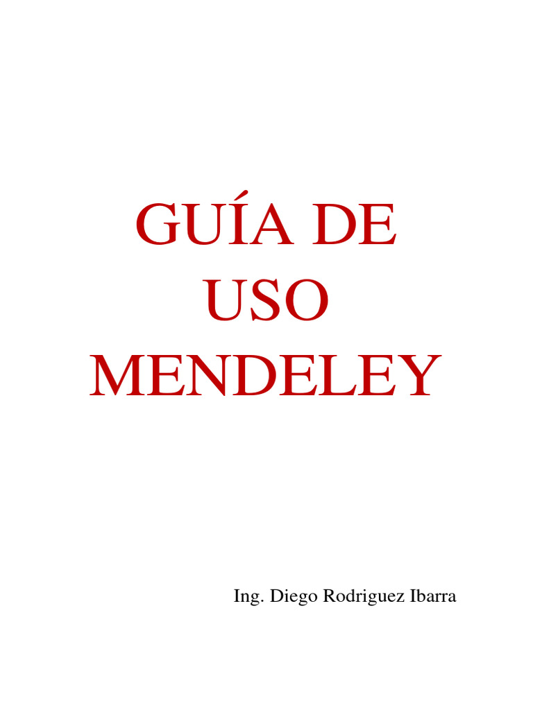 Guía de Uso Mendeley | PDF | Software | Informática