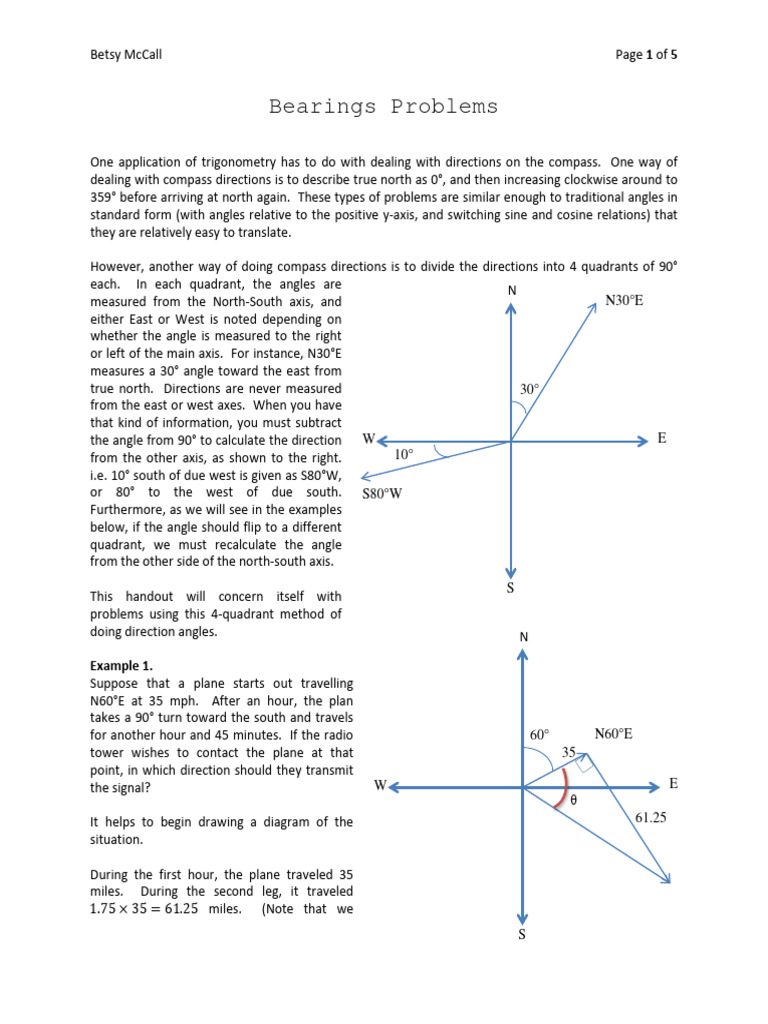 1149 Bearings | PDF | Angle | Trigonometry