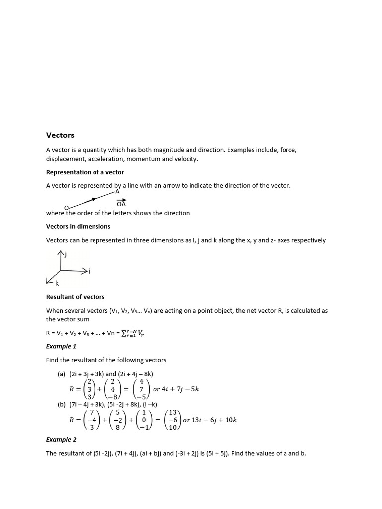 A Level Math Paper 2 Vectors | Download Free PDF | Euclidean Vector | Force
