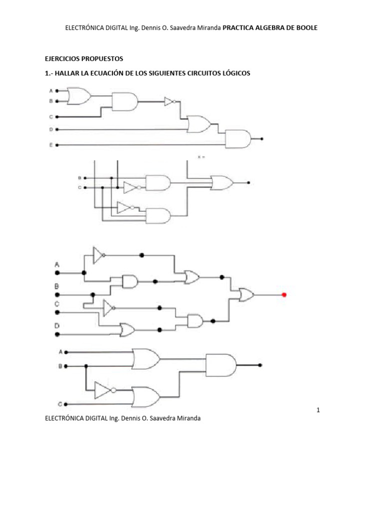 Practica Algebra de Boole | PDF