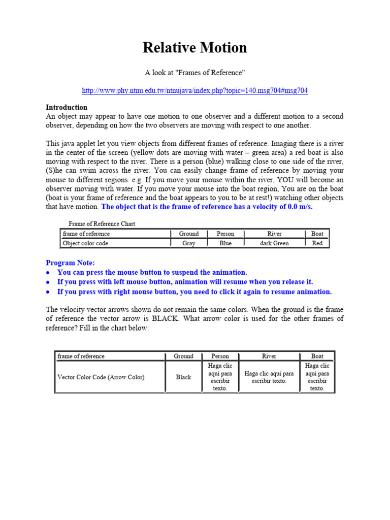 Relative Motion | PDF | Velocity | Euclidean Vector