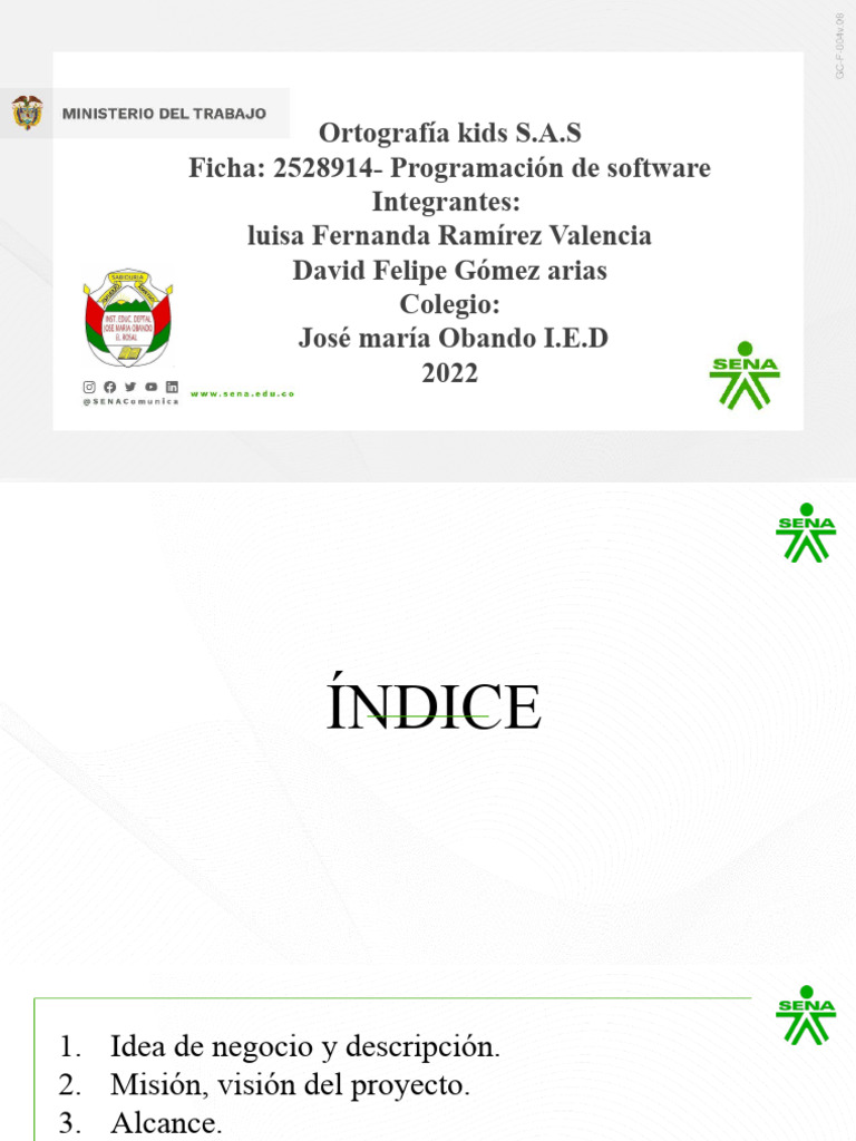 presentacion proyecto sena(1) | PDF | Enseñando | Aprendizaje