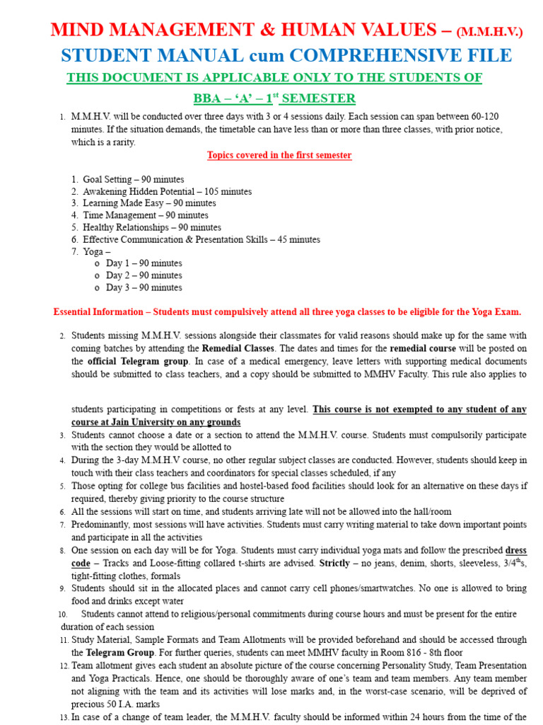 BBA 'A' - Internal Assessment For MMHV | PDF | Multiple Choice ...