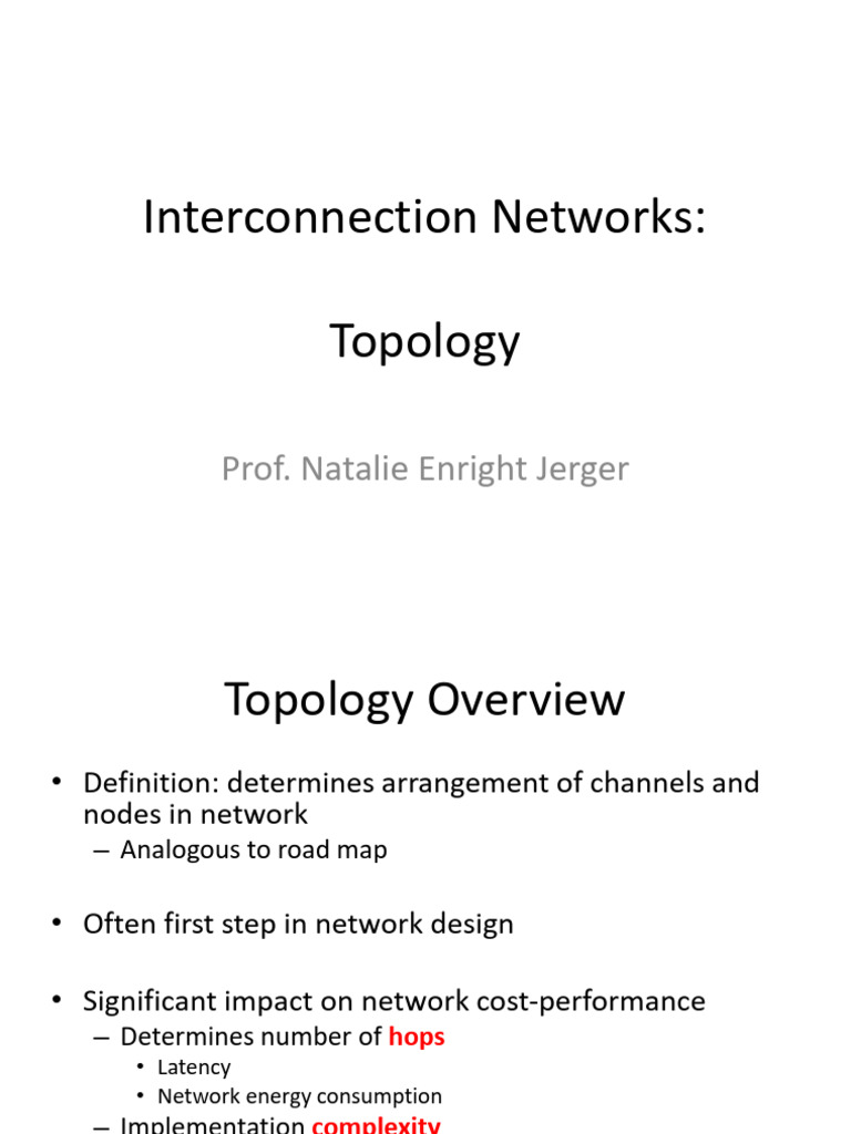 lect09-interconnects-2-topology | PDF | Network Topology | Routing
