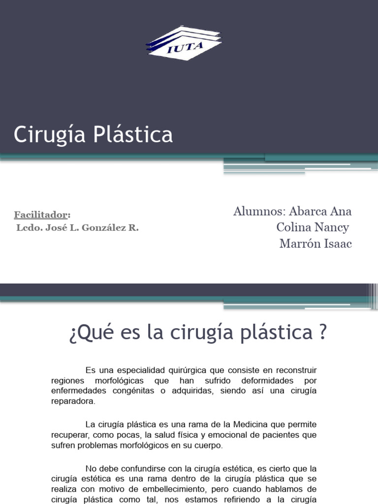 Cirugía Plástica 1 | PDF | Cirugía | Cirugía plástica