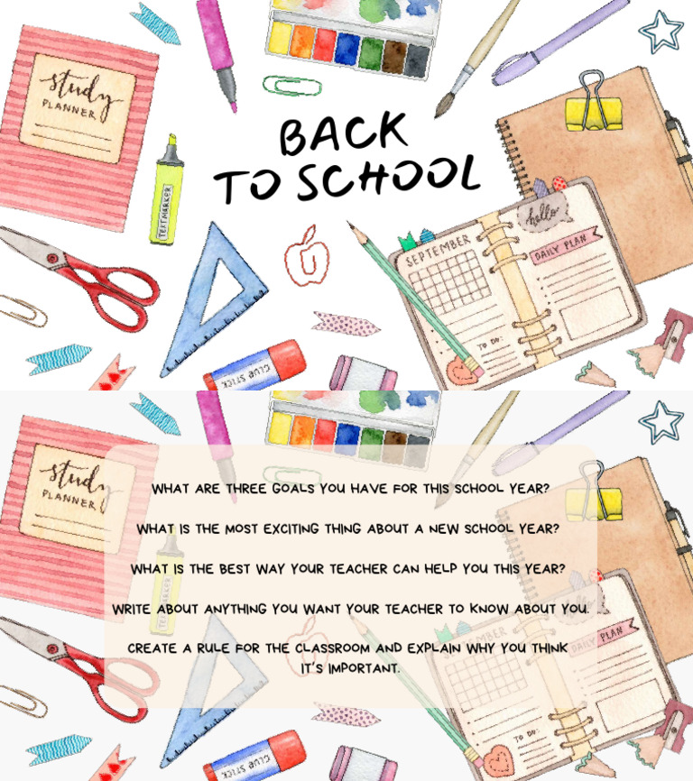 Back to School Goals and Classroom Rules | PDF