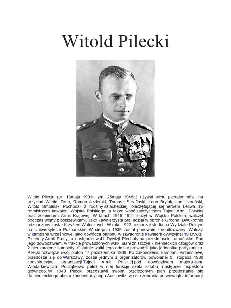 Witold Pilecki | PDF