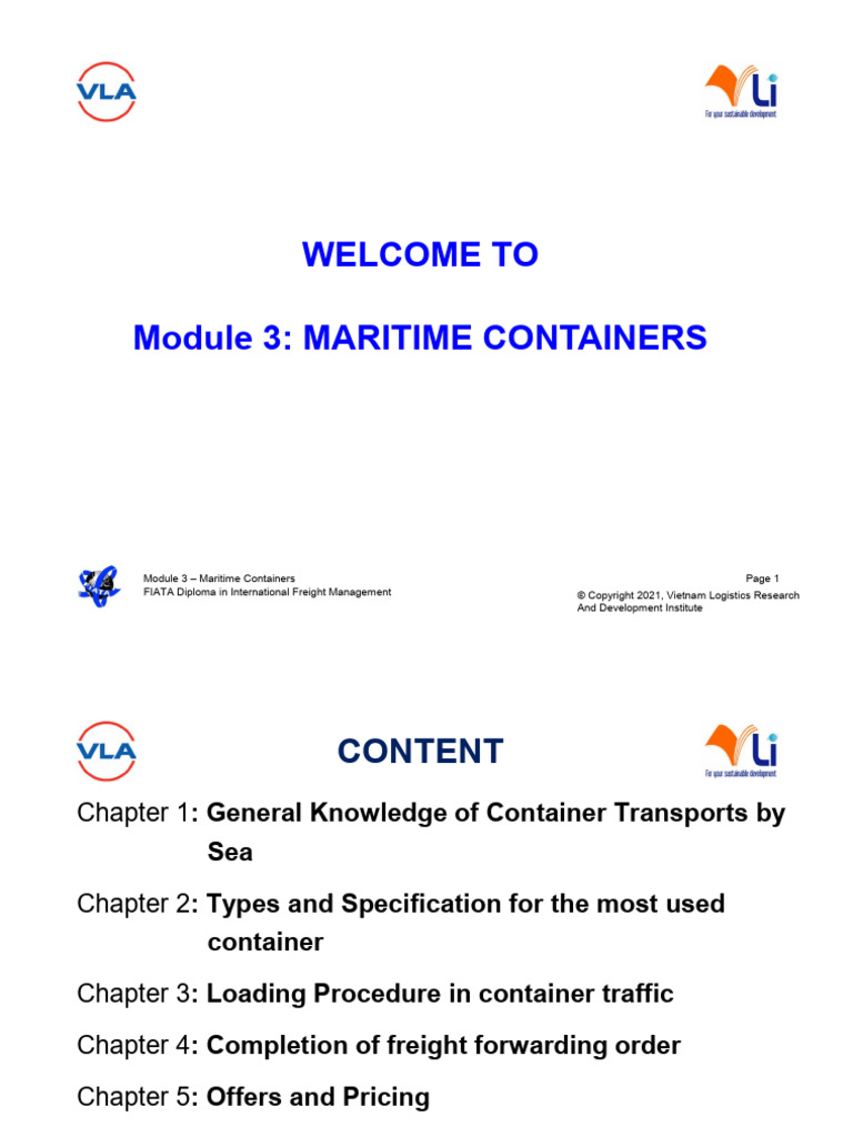 Slide Chương 1 - Container | PDF | Containerization | Cargo