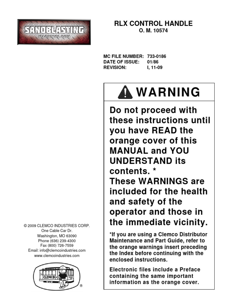 RLX Operation Man | PDF | Valve | Hazards