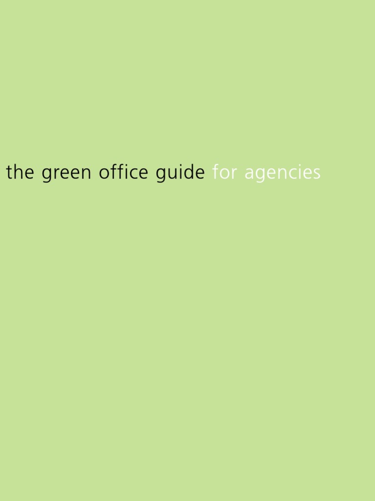 Green Office Guide | PDF | Reuse | Corporate Social Responsibility