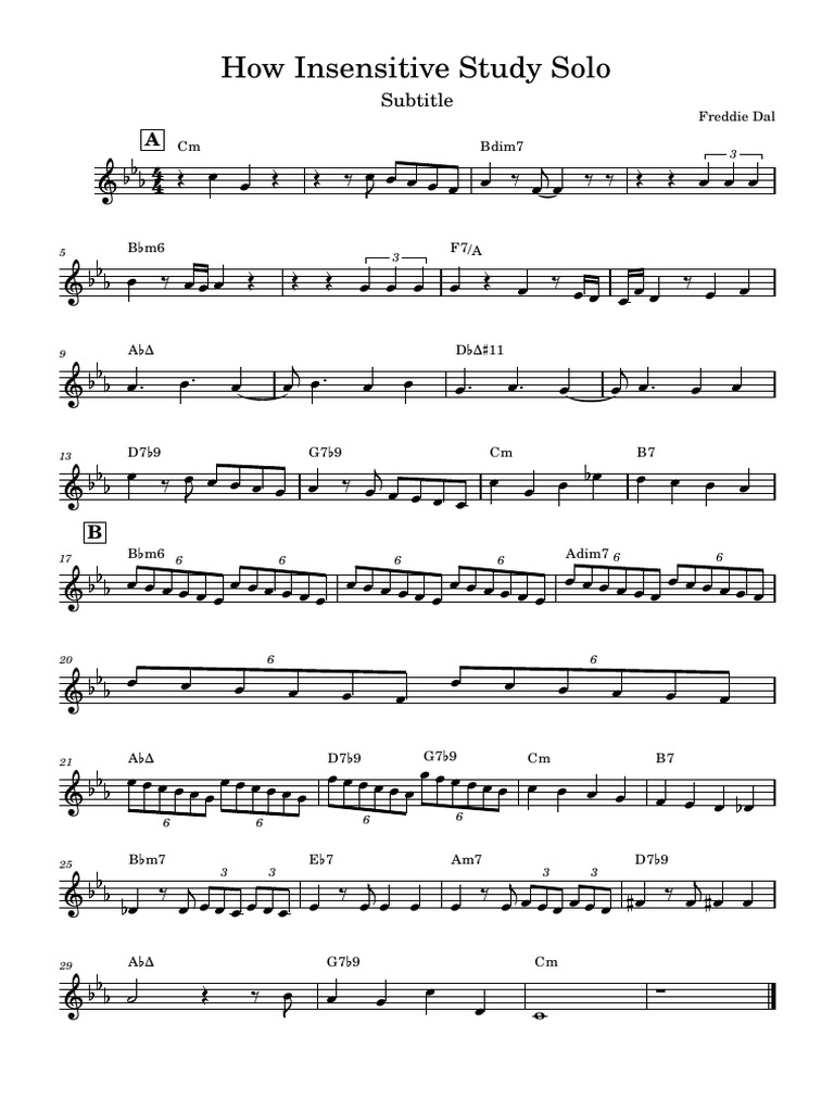 How Insensitive Study Solo | PDF