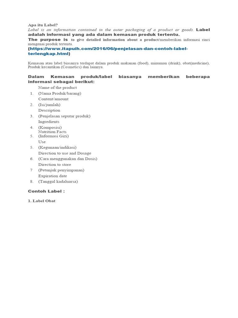 Panduan Lengkap Mengenai Label Produk | PDF | Pengembangan Diri