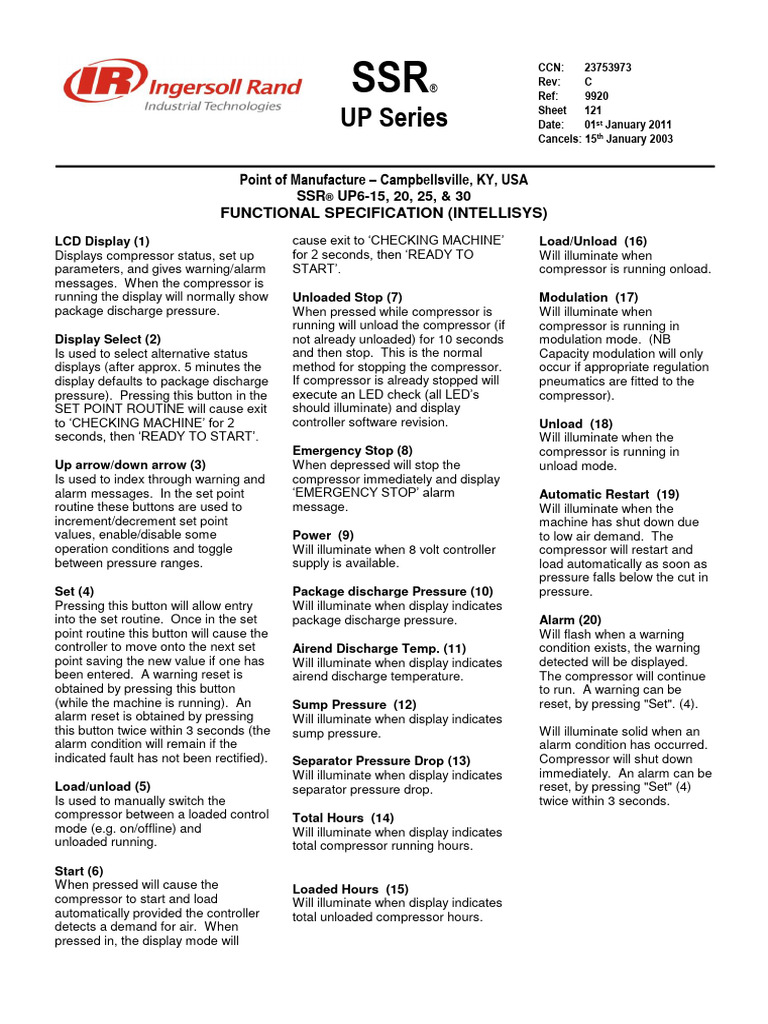 Intellisys Functions 60 HZ | PDF | Manufactured Goods | Electrical Engineering