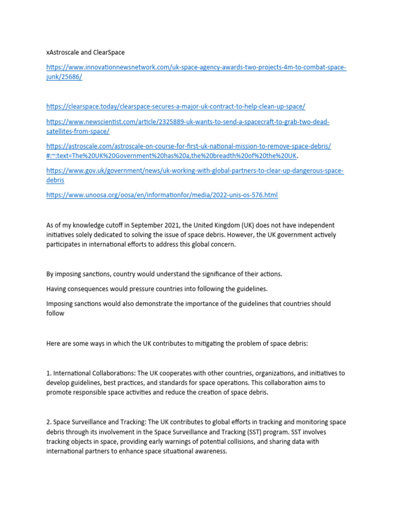 MUN Notes UK | PDF | Space Debris | Climate Change Mitigation