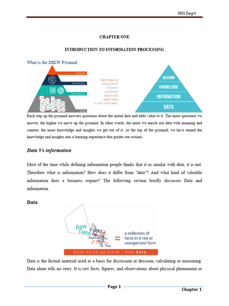 What Is The DIKW Pyramid: Data Vs Information | PDF | Information ...