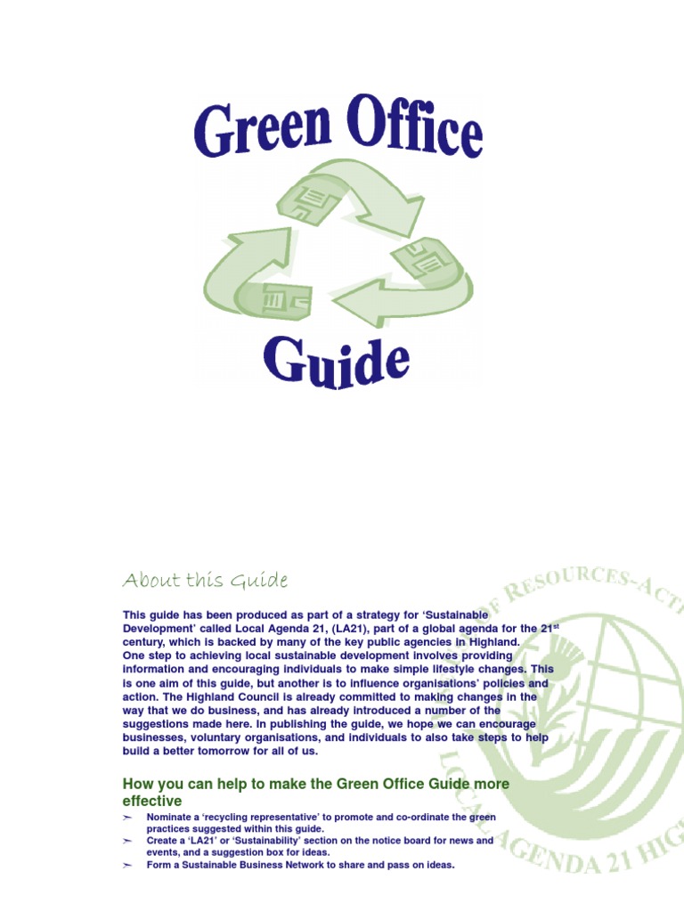 Green Office Guide | PDF | Recycling | Reuse