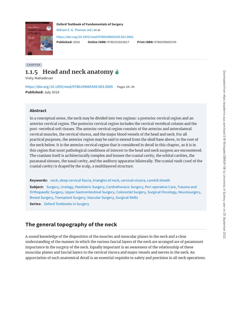 1 1 5 Head And Neck Anatomy Pdf Common Carotid Artery Neck