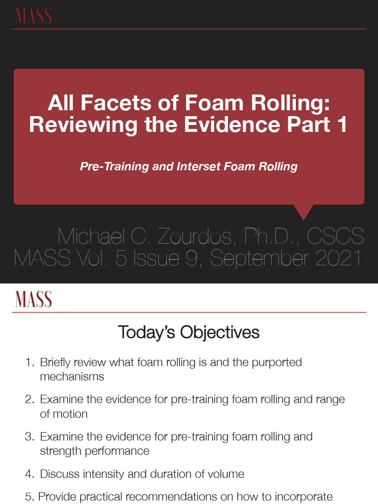 Foam Rolling Volume 5 Issue 9 | PDF | Pain | Clinical Medicine