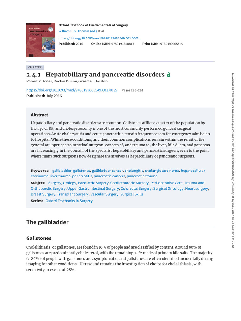 2.4.1 Hepatobiliary and Pancreatic Disorders | PDF | Pancreatic Cancer ...