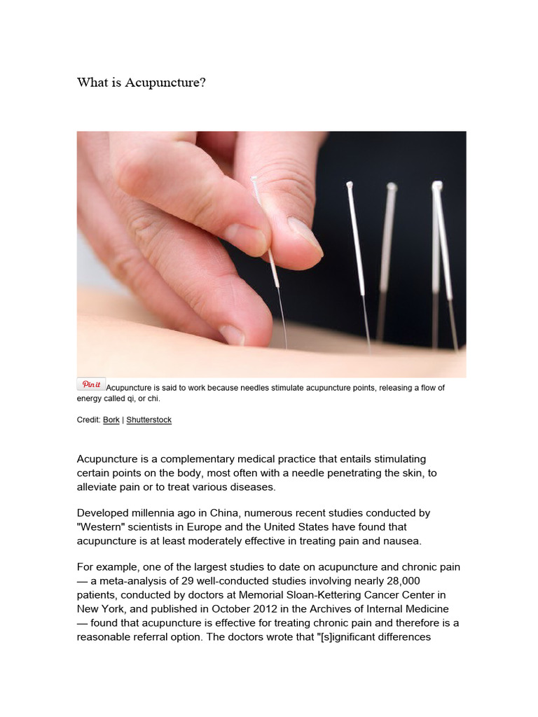 Acunpucture | PDF | Acupuncture | Traditional Chinese Medicine