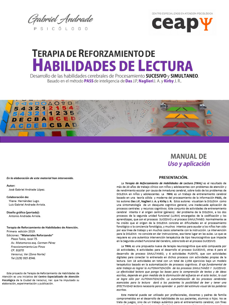 Manual TRHL Lectura (Digital) | PDF | Aprendizaje | Cerebro