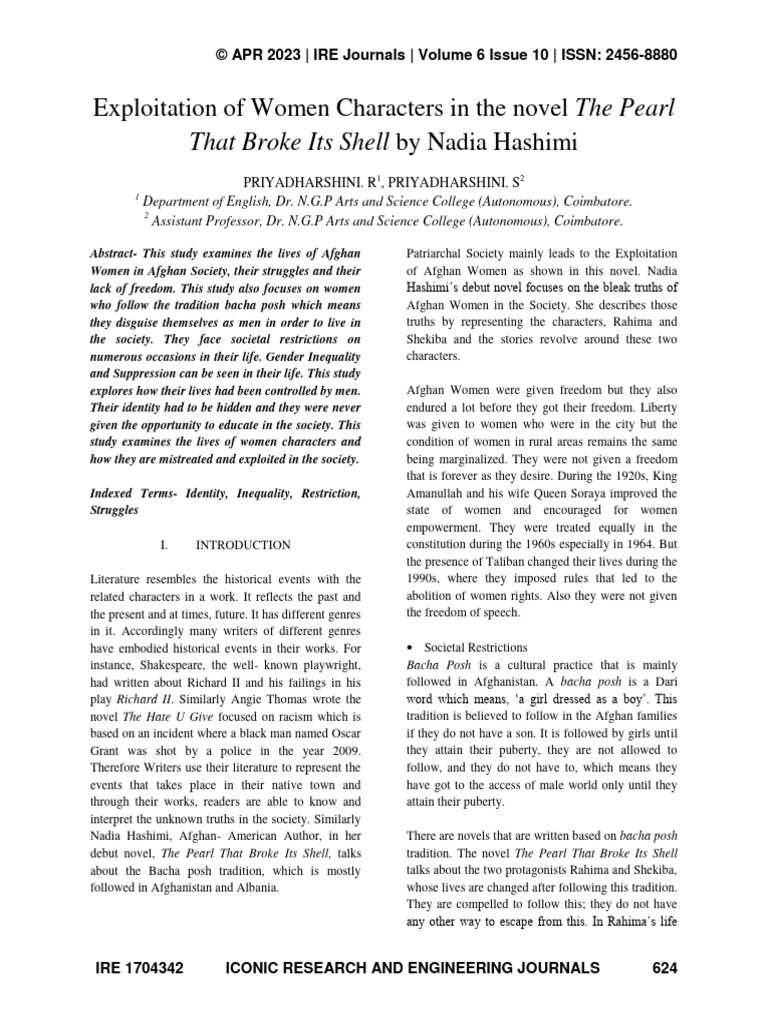 That Broke Its Shell by Nadia Hashimi: Exploitation of Women Characters ...