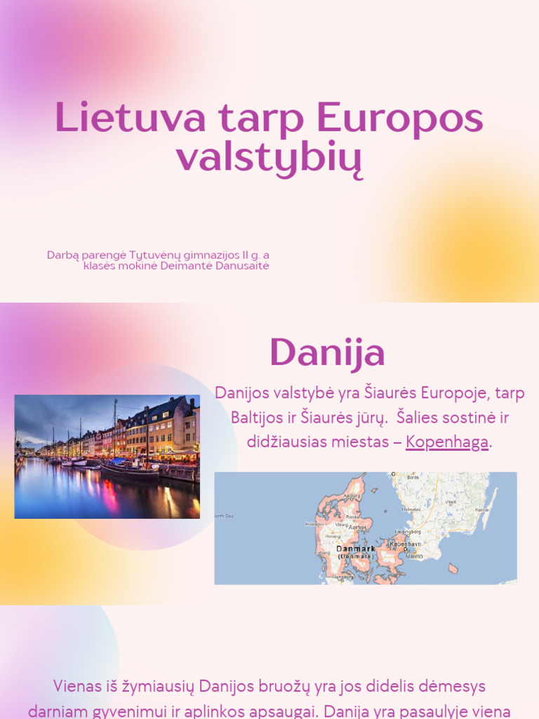 Lietuva Tarp Europos Valsybių | PDF