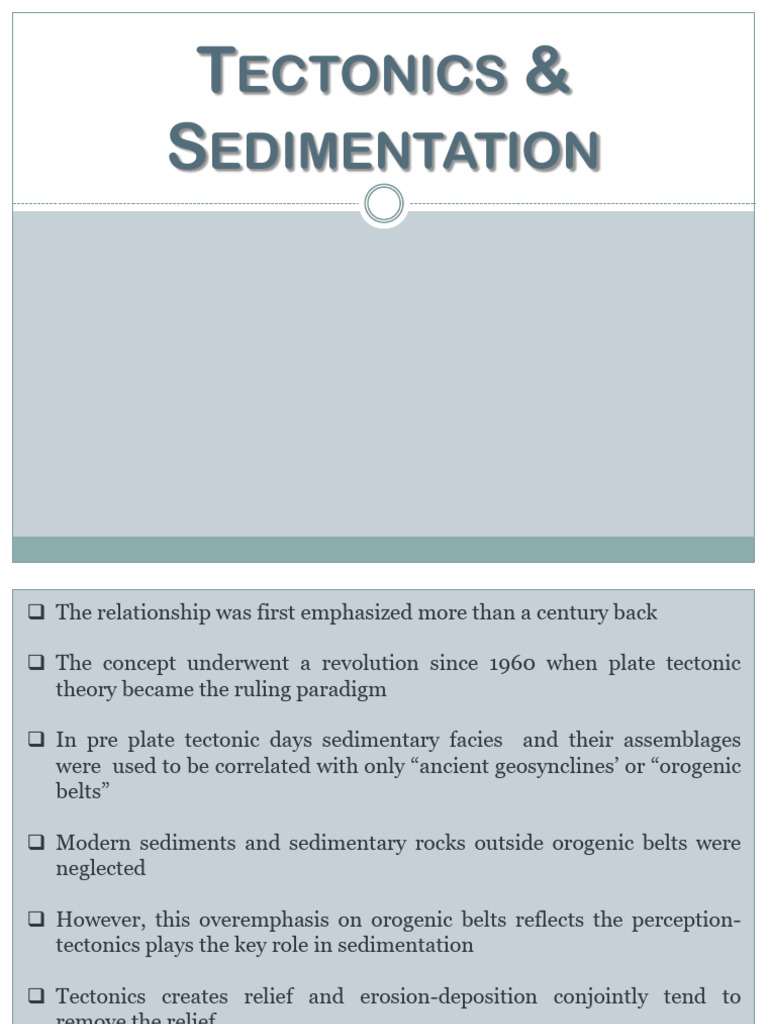 Tectonics & Sedimentation | PDF | Sedimentary Basin | Rift